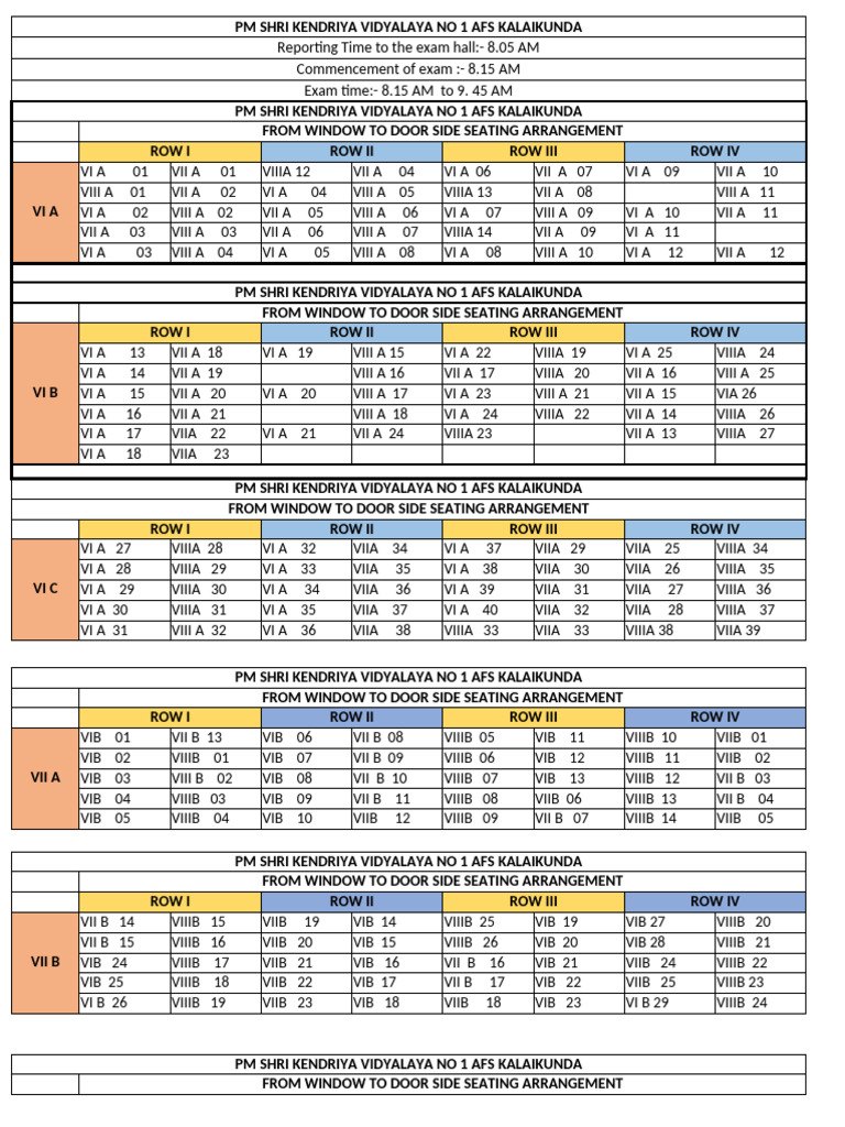 Seating Plan (2025-26 Pt1 | PDF | Education Policy | Secondary Education