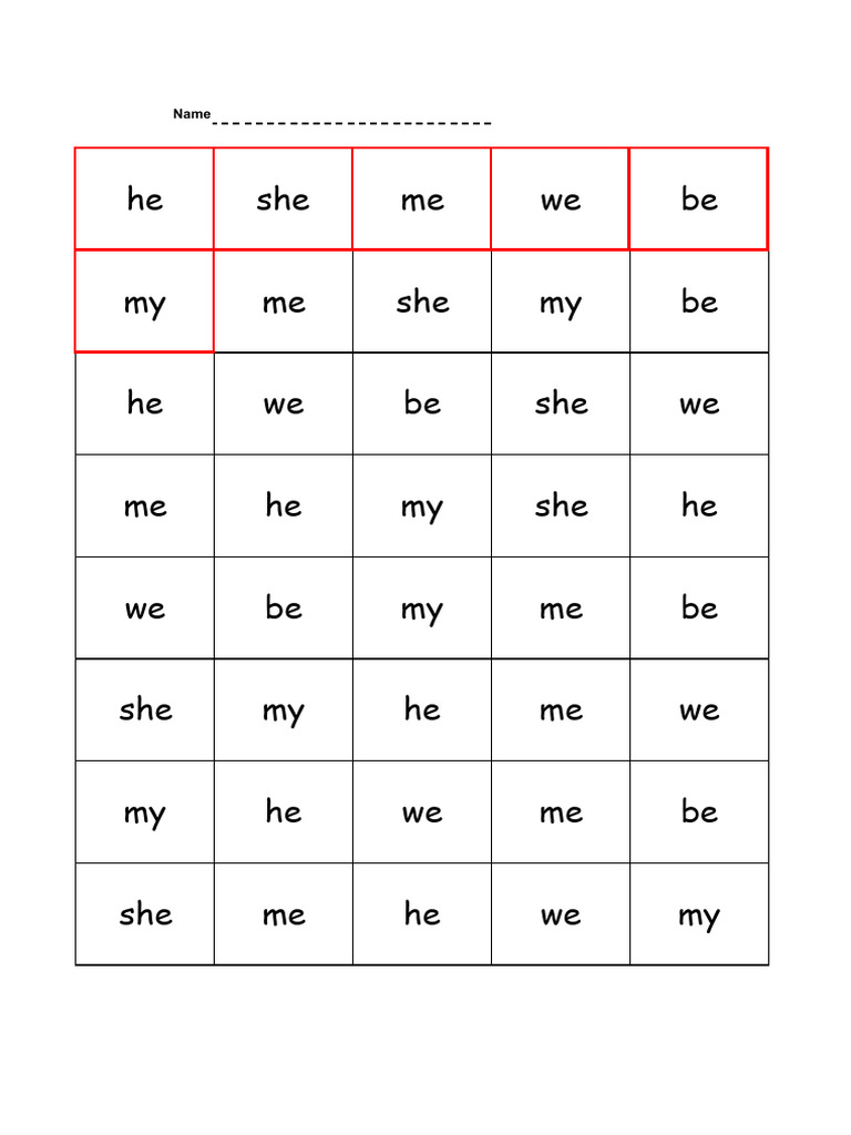 Phase 3a Tricky Words | PDF