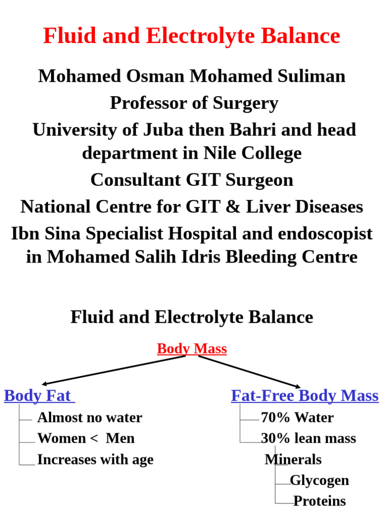 7 Fluid and Electrolyte Balance | PDF | Medical Specialties | Clinical ...