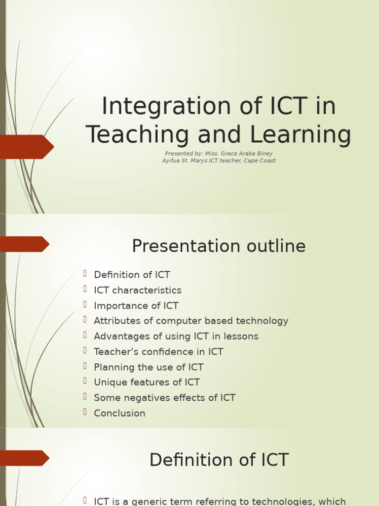 Integrating ICT in Teaching and Learning | PDF | Educational Technology | Learning