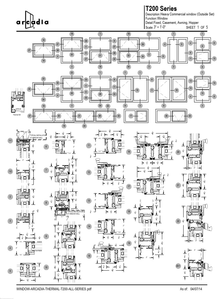 Arcadia T200 Thermal Window Series | PDF | Window | Dielectric