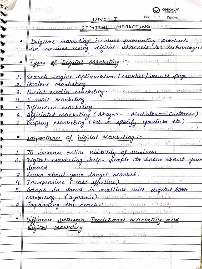 Digital Marketing Notes | PDF