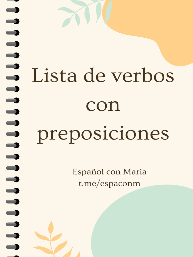 Lista de Verbos Con Preposiciones | PDF