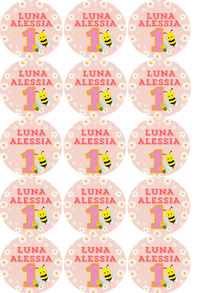 Documento A4 Stickers Cumpleaños Niña Unicornio Violeta | PDF