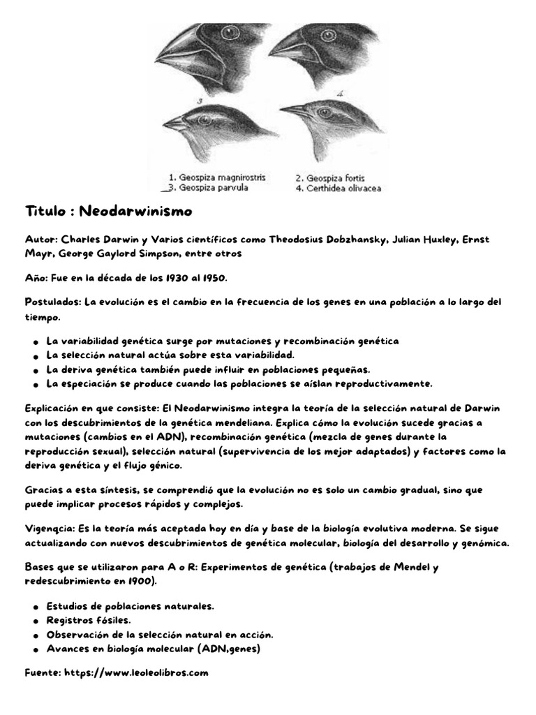Titulo Neoearwinismo - 20250704 - 131314 - 0000 | PDF