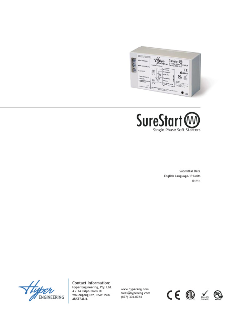 SureStart Submittal Set Single Phase | PDF | Electricity | Electrical Engineering