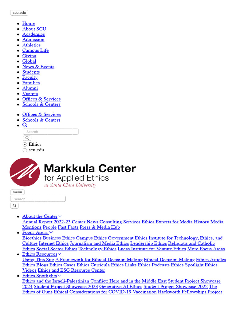 RPE-01!2!2-What Is Ethics - Markkula Center For Applied Ethics | PDF