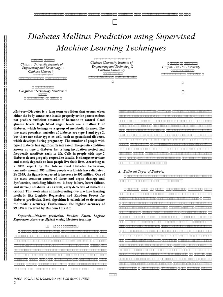 Diabetes Prediction with Machine Learning | PDF | Receiver Operating ...