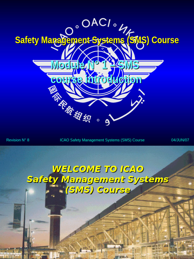 ICAO SMS Module 01 - SMS Course Introduction - 2007-8 (EP) | PDF ...