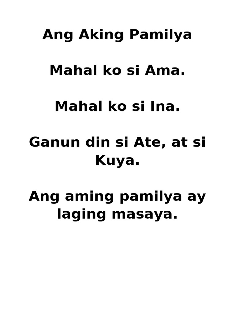 Ang Aking Pamilya | PDF