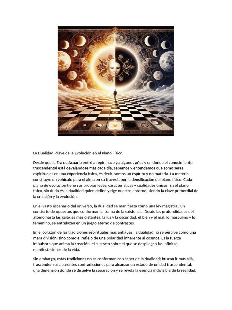 La Dualidad | PDF | Dualismo | Vida
