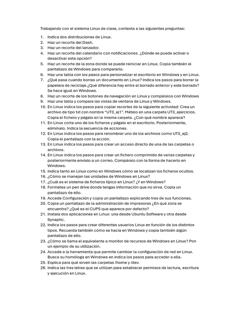 Ejercicios Basicos Linux Grafico | PDF | Archivo de computadora | Microsoft Windows