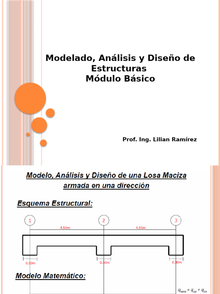 Modelo, Analisis y Diseño de Una Losa Maciza Ejercicio | PDF