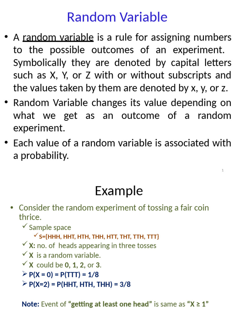 3 - 4 Random Variables | PDF | Random Variable | Probability Theory