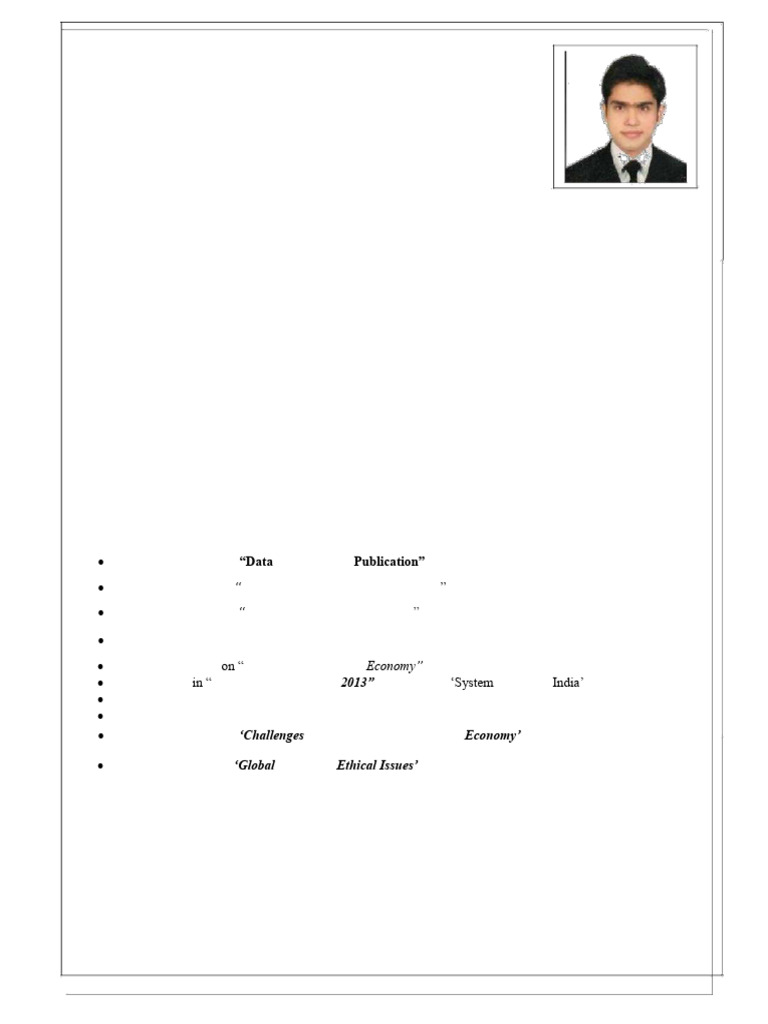 Shubham Resume ECo-14 | PDF | Macroeconomics | Economies