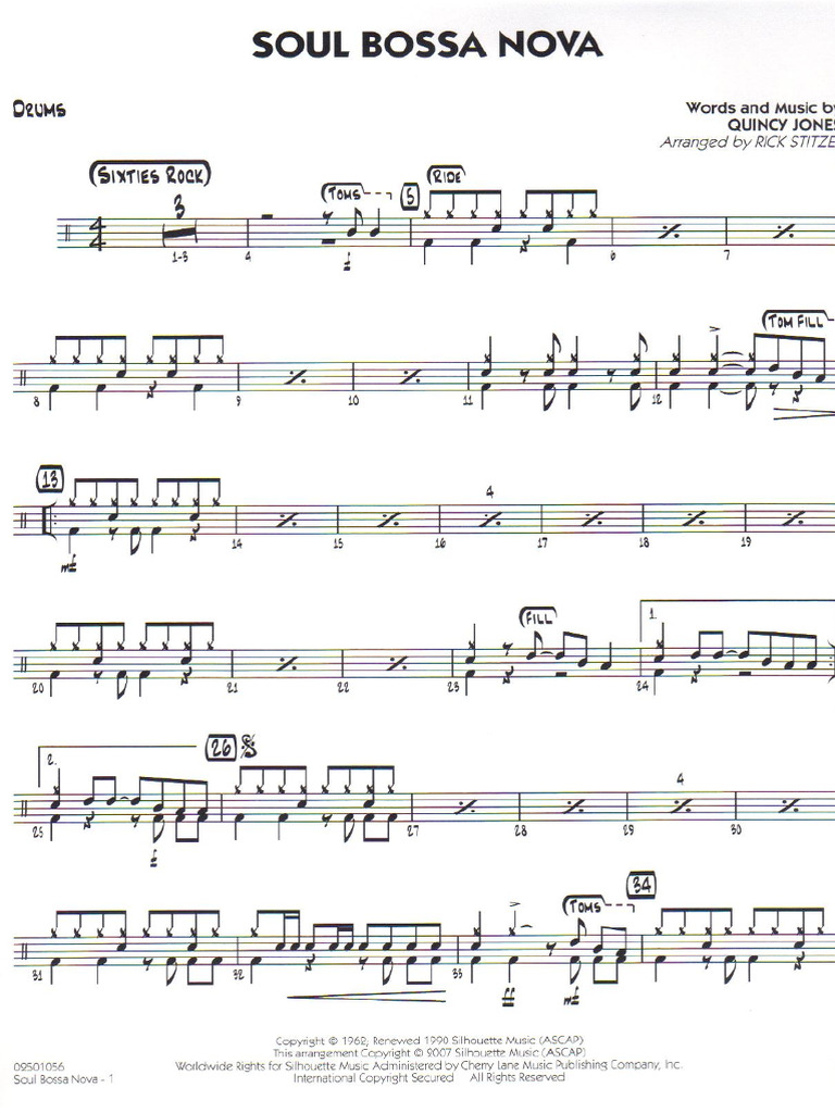 022 - Soul Bossa Nova - 17 Drums | PDF
