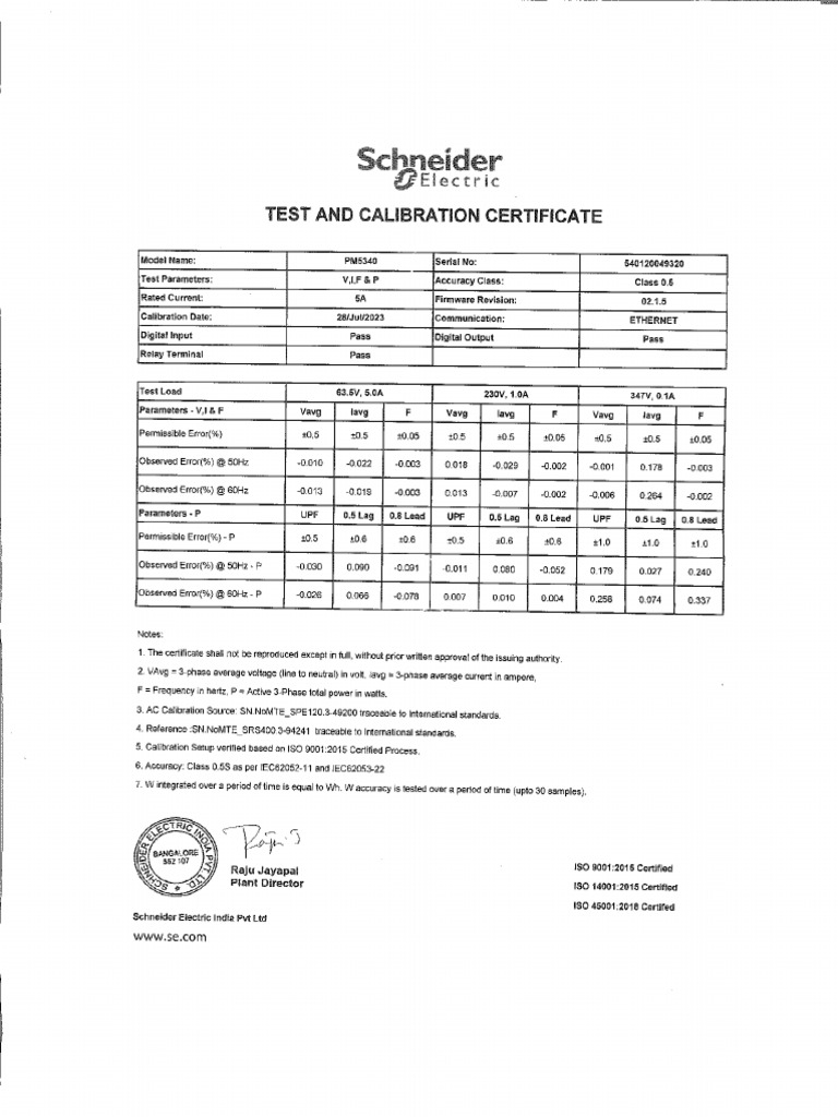 Hoja de Calibracion | PDF
