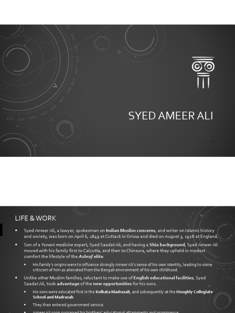 5 Lecture 11 - Syed Ameer Ali - Social Thought | PDF | Abrahamic Religions