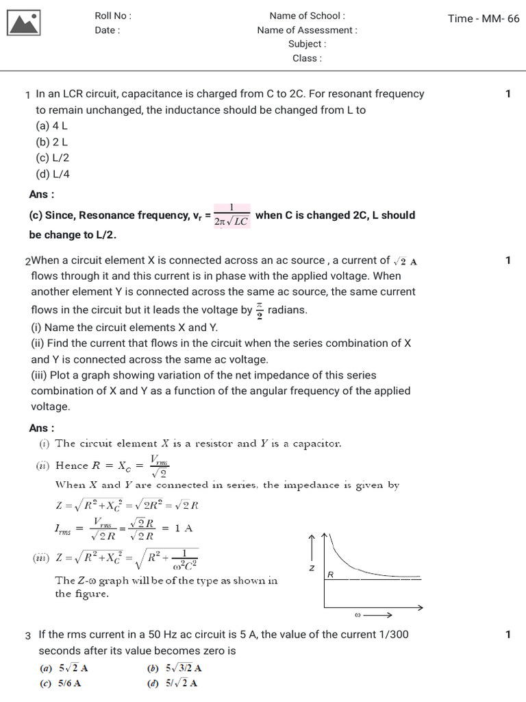 Ncert Physics Class Xii Alternating Currents | PDF | Inductor | Capacitor