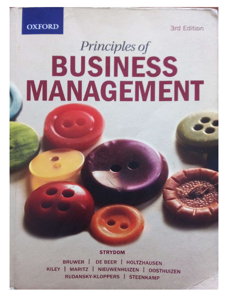 Principles of Business Management 3rd Edition | PDF
