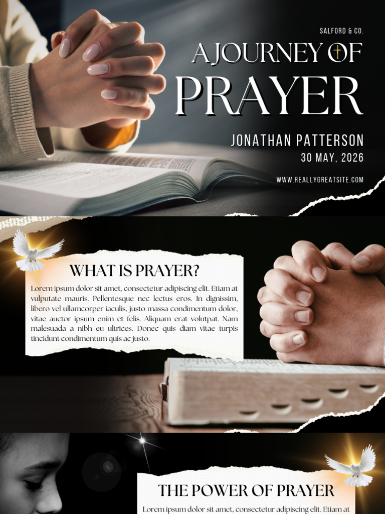 Black and White Elegant Prayer Presentation | PDF
