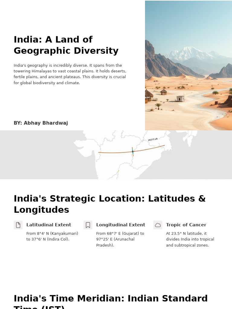 India's Geographic Diversity Explained | PDF | Earth Sciences ...