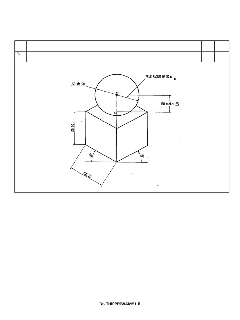 Revised-Isometric & Orthographic-Qb&solutions | PDF