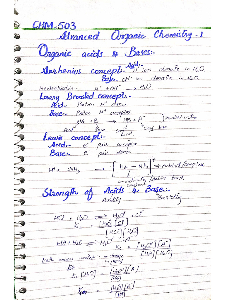 5th Semester Organic Chemistry Notes | PDF