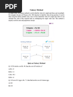 Unitary Method Practice Questions | PDF