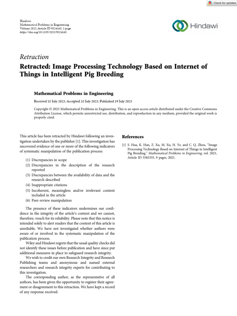 Mathematical Problems in Engineering - 2021 - Hua - Retracted Image ...