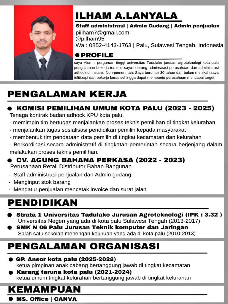 Berkas CV Ilham | PDF