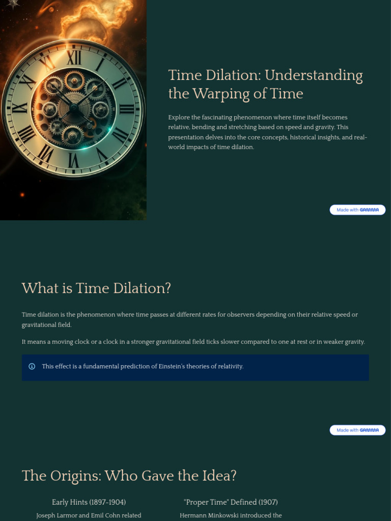 Time Dilation: Relativity Explained | PDF | Time | Gravity