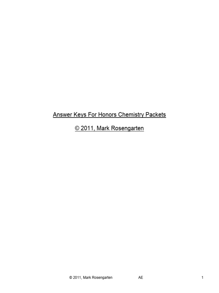 Answer Keys AE Chemistry | PDF | Pressure | Evaporation