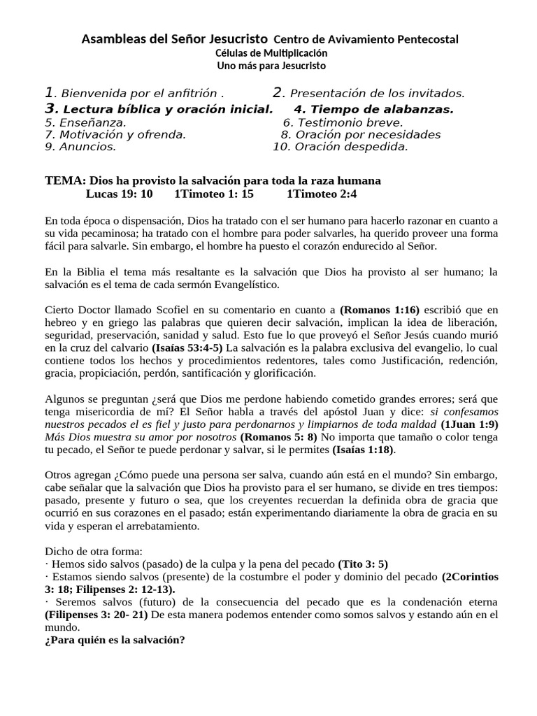 Dios Ha Provisto La Salvación para Toda La Raza Humana | PDF ...