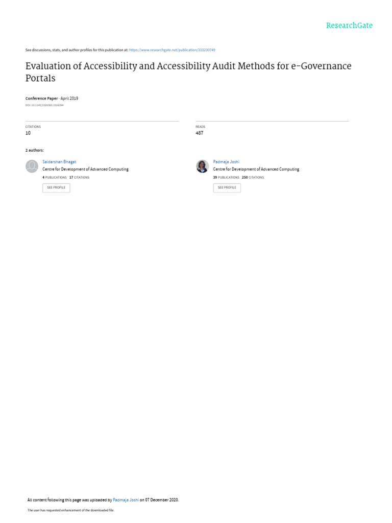 Accessibility Paper Ice Gov 2019 | PDF | Accessibility | World Wide Web