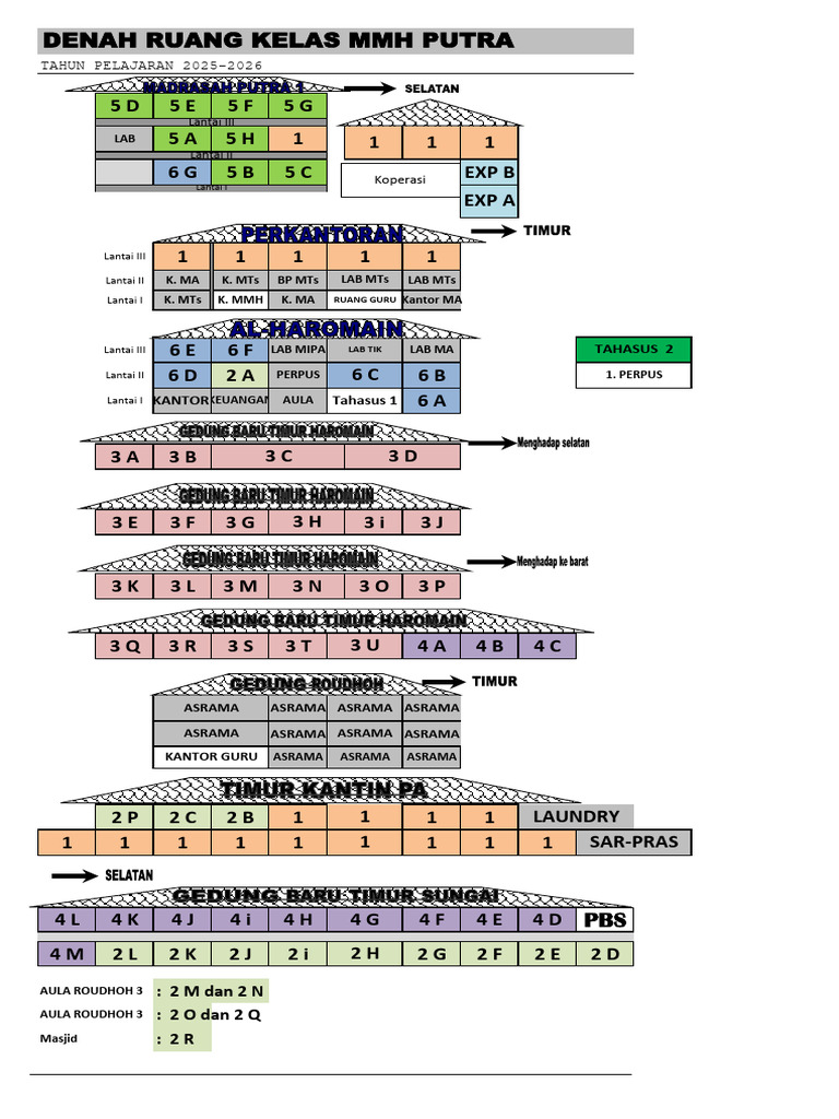 Denah Ruang Kelas MMH 2025-2026 | PDF