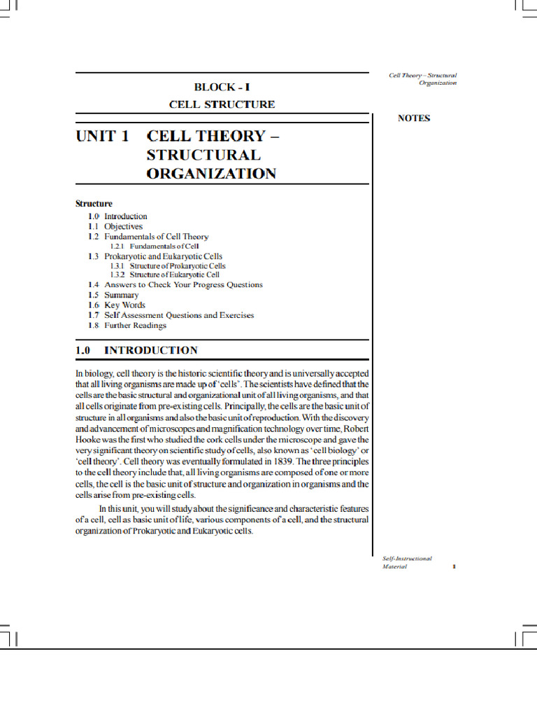 Handwritten Notes Cell Theory | PDF