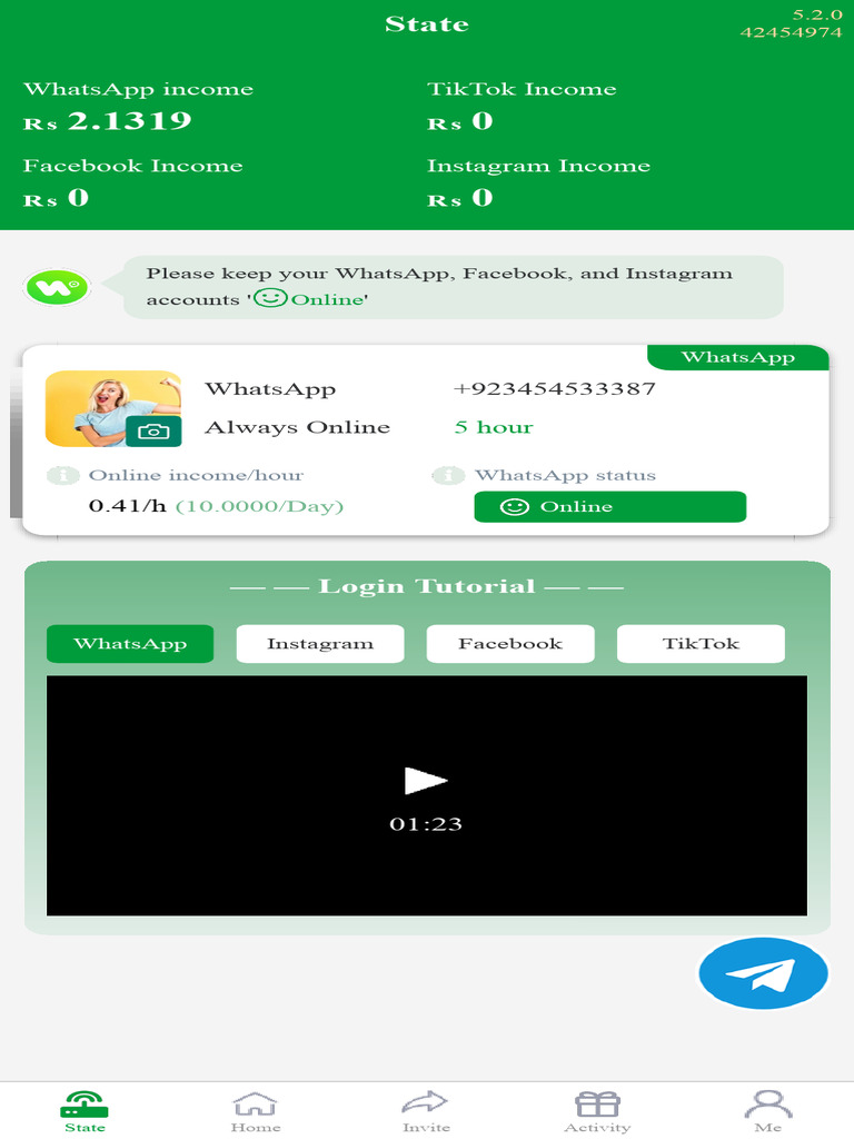 WhatsApp Login and Income Guide | PDF