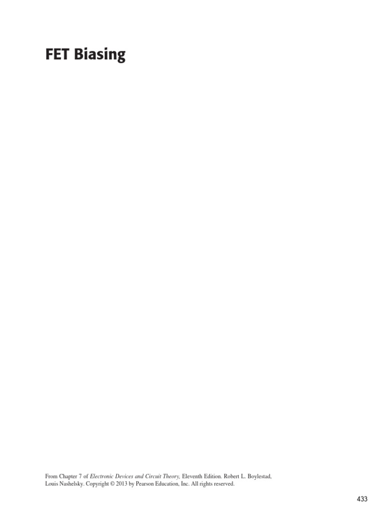 Fet Biasing | PDF | Field Effect Transistor | Mosfet