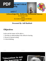 The CARL Framework of Reflection | PDF | Goal | Learning