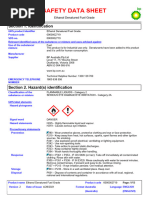 Safety Data Sheet Ethanol: Nfpa | PDF | Toxicity | Benzene