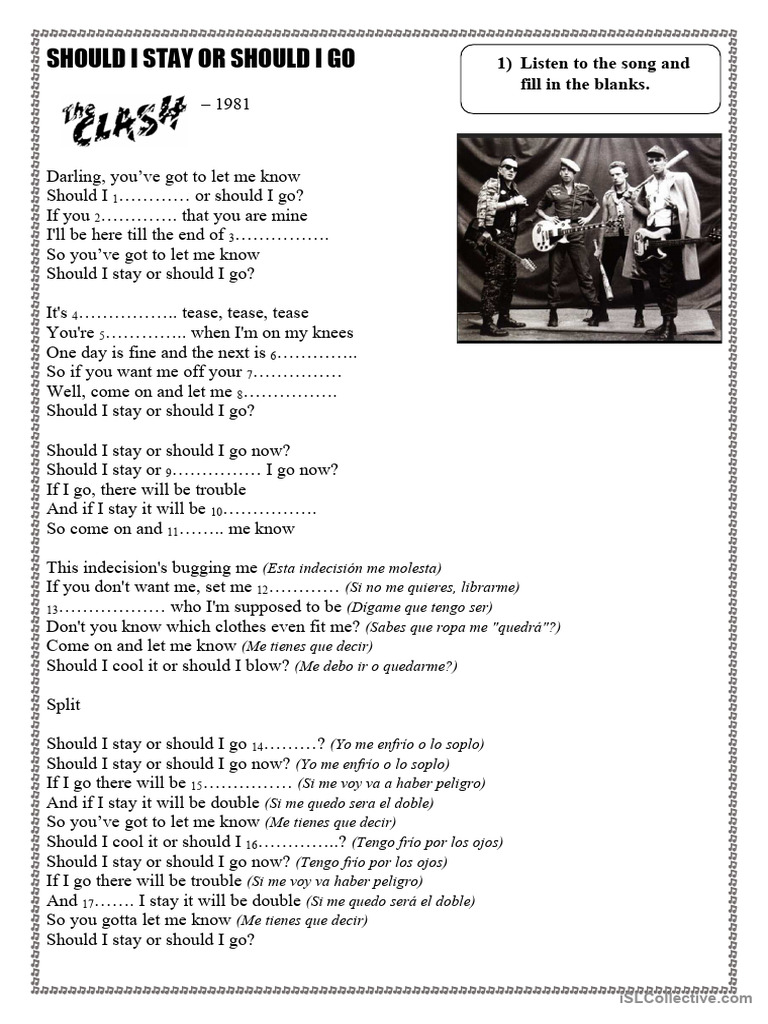 Should I Stay or Should I Go | PDF | Language Mechanics | Syntax