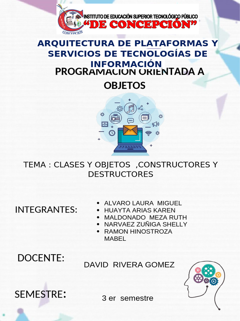 INFORME Del Tema Clases y Objetos Constructores y Destructores | PDF | Objeto (informática) | C