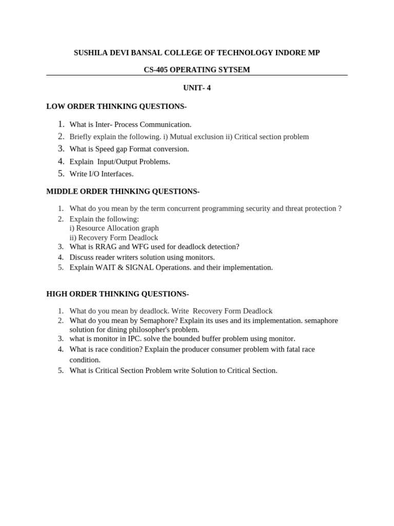 Imp Cs-405 Unit-4 Hot Mot Lot | PDF