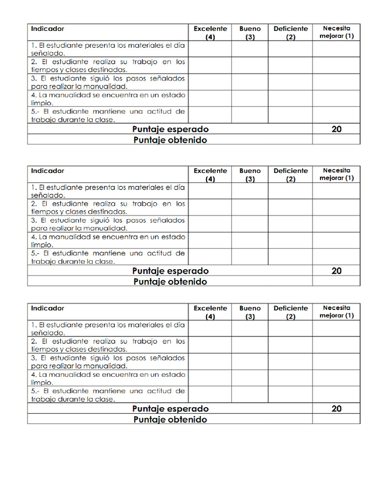 Rubrica Ciencias Creacion | PDF