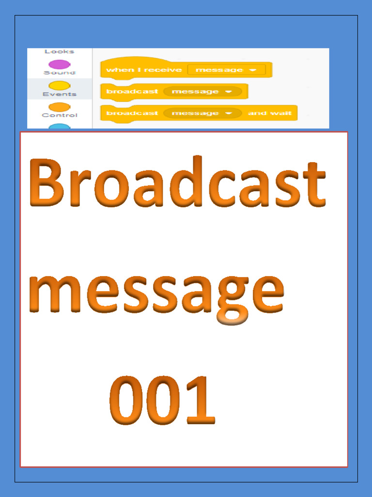 Understanding Broadcast Messages in Scratch | PDF