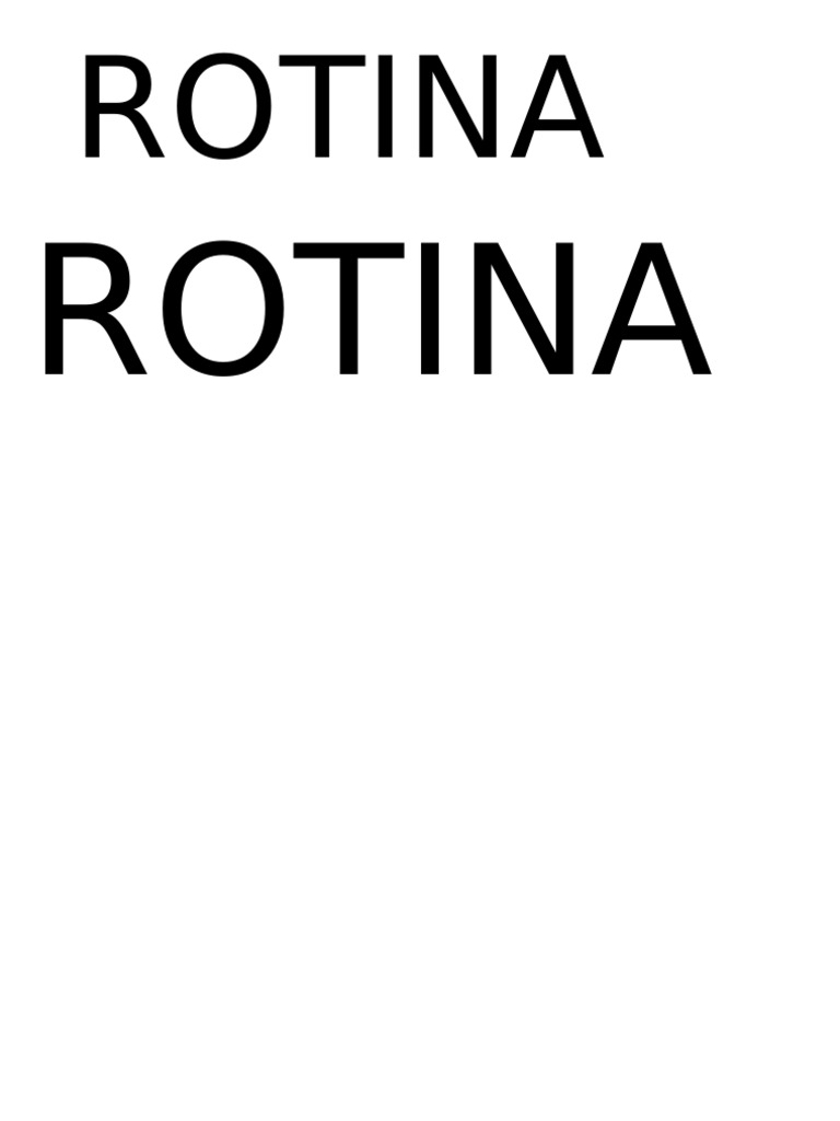Rotina Rotina | PDF