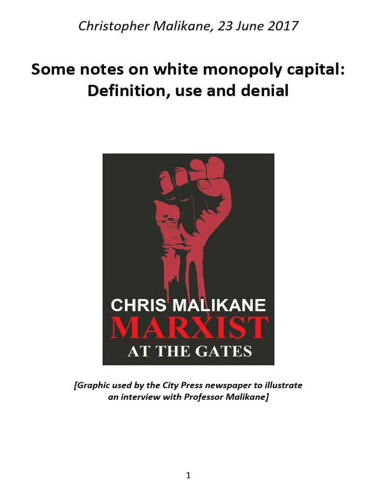 Understanding White Monopoly Capital | PDF | African National Congress ...
