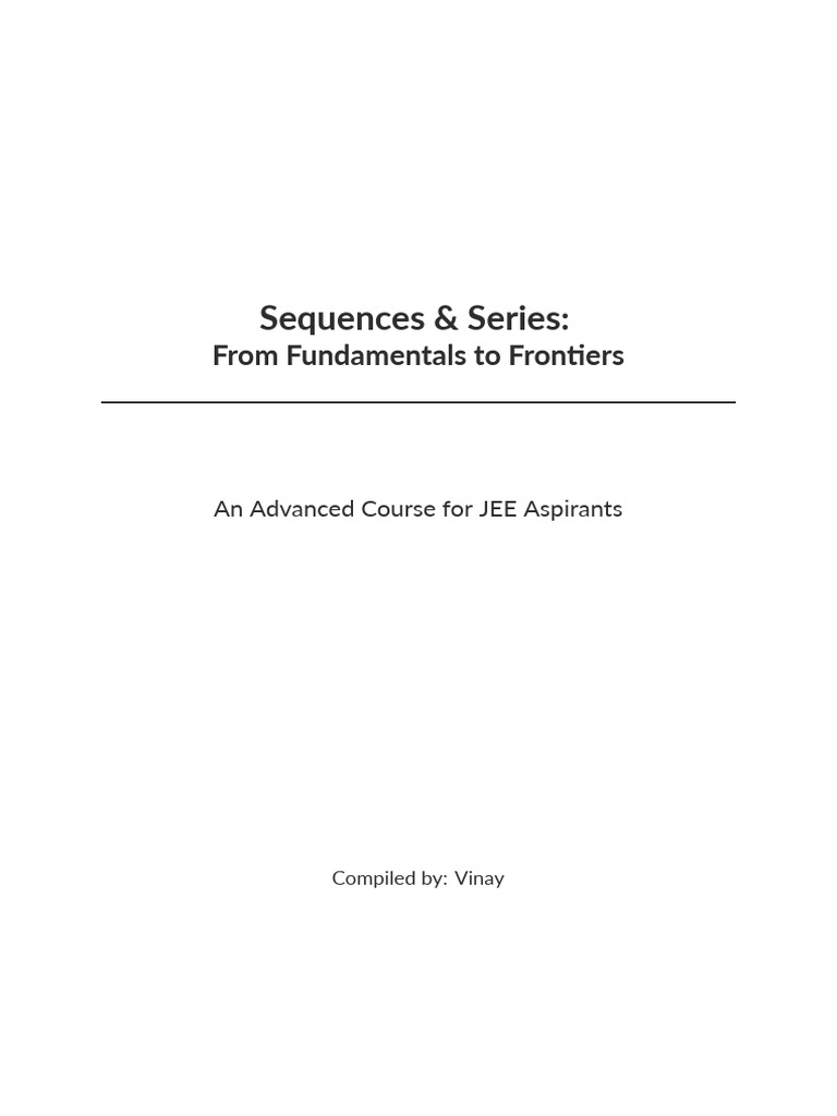 Sequence and Series Compilation ? | PDF | Summation | Power Series