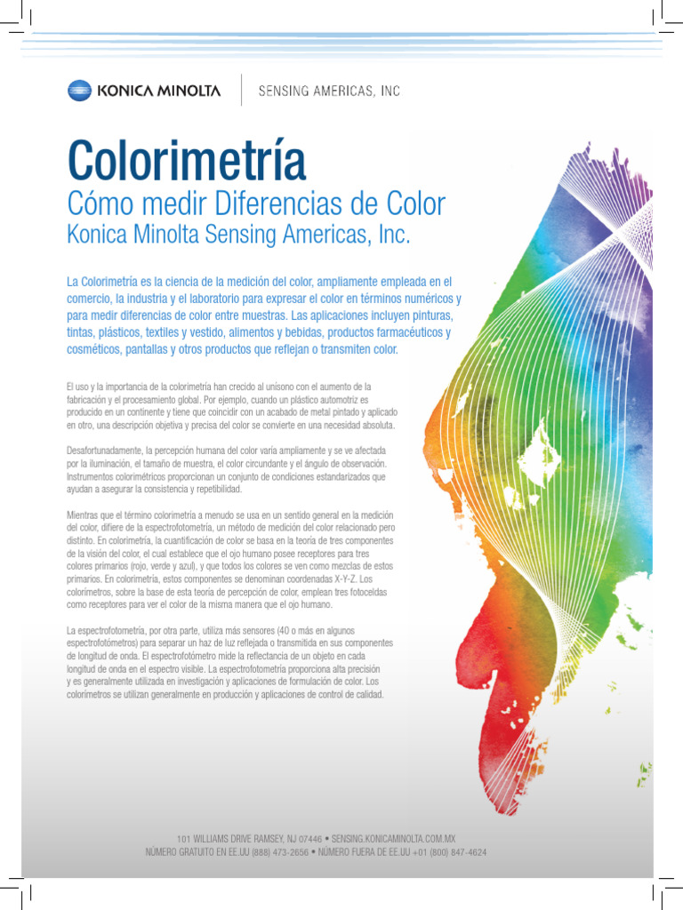 Colorimetría y Colorímetros Konica Minolta | PDF | Color | Matiz